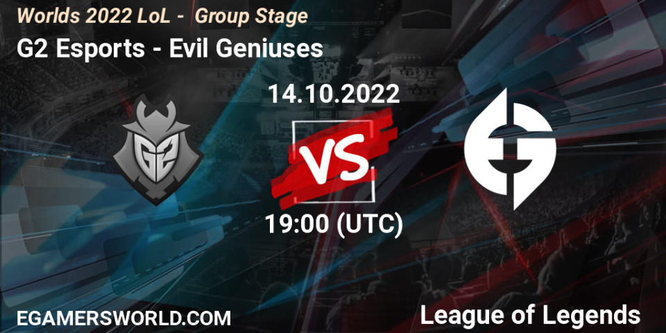 G2 Esports VS Evil Geniuses LoL Typy bukmacherskie, transmisja i wyniki w EGW☕