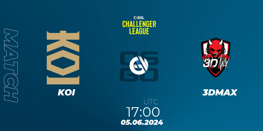 KOI - 3DMAX: 05.06.2024 at 17:00. Counter-Strike (CS2), obejrzyj mecz ...