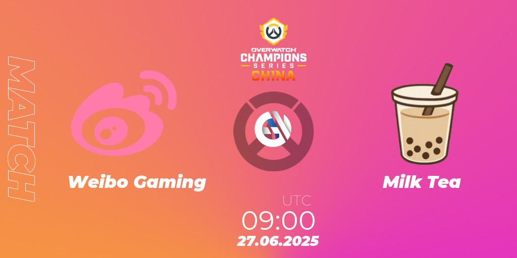 Weibo Gaming VS Milk Tea Overwatch Typy bukmacherskie, transmisja i ...