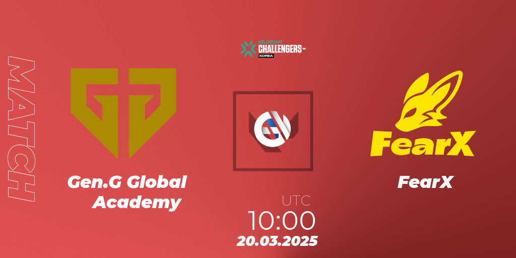 Gen.G Global Academy VS FearX VALORANT Typy bukmacherskie, transmisja i wyniki w EGW☕
